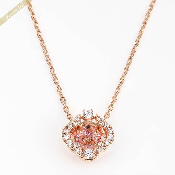 SWAROVSKI スワロフスキー ネックレス Swarovski Sparkling Dance ラウンドカット ペンダントローズゴールド× ...