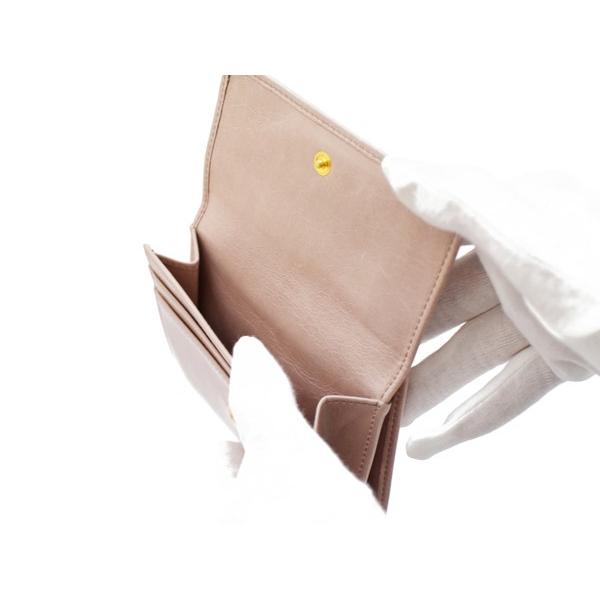 miu miu財布 ミュウミュウ Wホック二つ折り財布 リボン VITELLO SHINE F 5MH523 ベージュピンク : brandream - 通販 - Yahoo!ショッピング