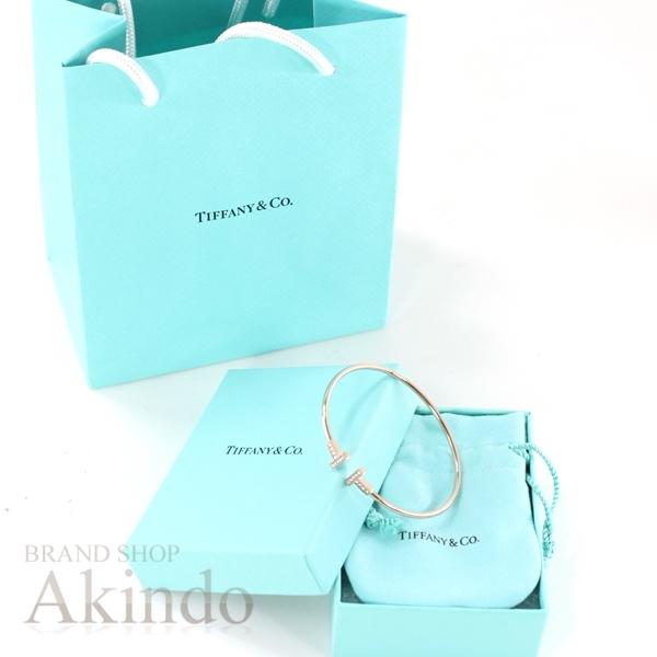 ティファニー Tワイヤー ブレスレット K18PG ダイヤモンド ピンクゴールド レディース ジュエリー アクセサリー TIFFANY＆Co ...