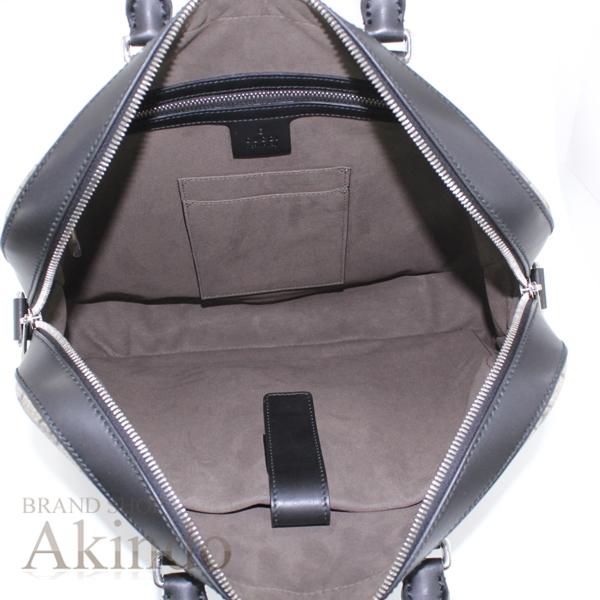 【新品同様】グッチ ブリーフケース ビジネスバッグ A4 2Wayショルダー GGスプリームキャンバス レザー 黒 ストラップ付 450944 : t3560 ...