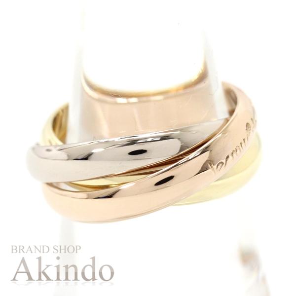 【新品同様】カルティエ リング トリニティ クラシックMM K18 YG WG PG #53 13号 指輪 ゴールド レディース Cartier : t4758 ...