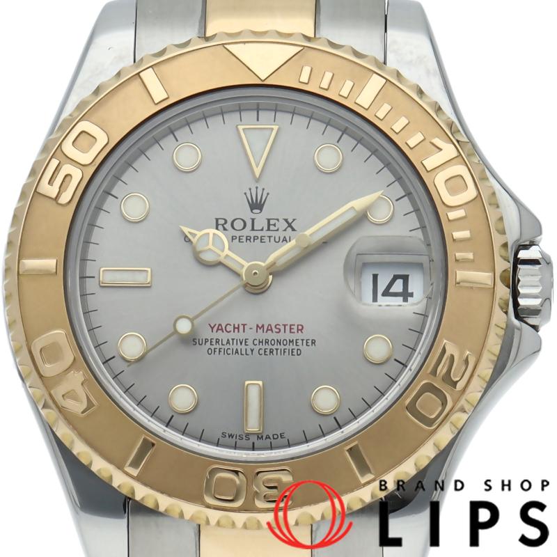 ROLEX ロレックス ヨットマスター ボーイズ時計 OH済 168623(K) 箱 保証書 K18YG/SS ユニセックス時計 グレー OH : ブランドショップ・リップス - 通販 ...
