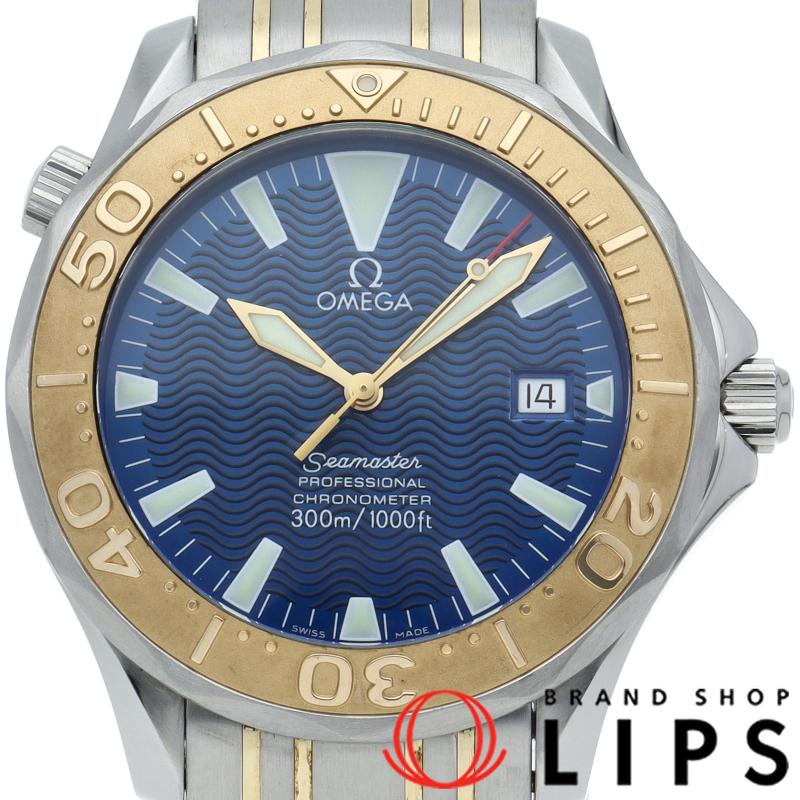 OMEGA オメガ シーマスター 300M オートマチック 42mm コンビ ブルー 2455.80 箱 保証書 K18YG/SS メンズ時計 : ブランドショップ・リップス - 通販 ...