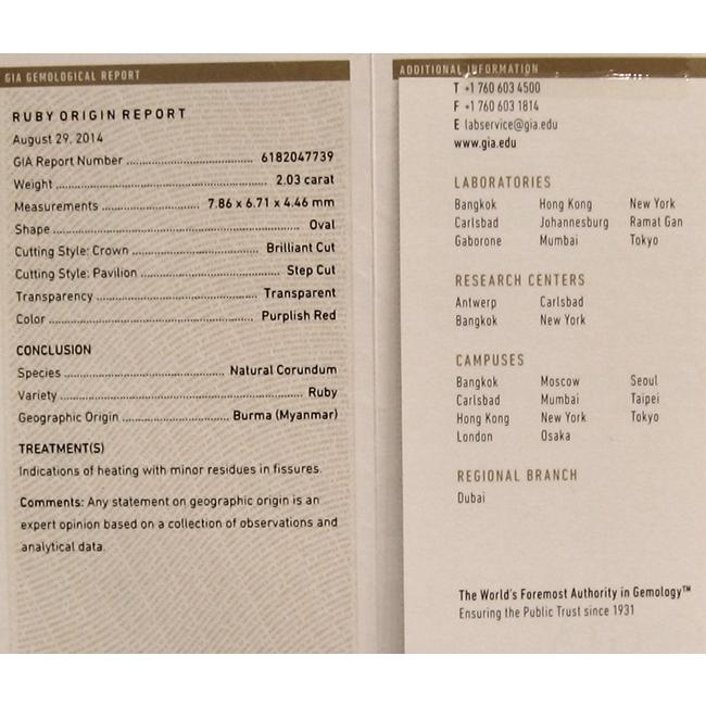 K18YG ★ゴールドリング 非加熱 ルビー2.03ct 7月誕生石 ダイヤモンド2.58ct 12.5号 鑑別書付き 【中古 ...