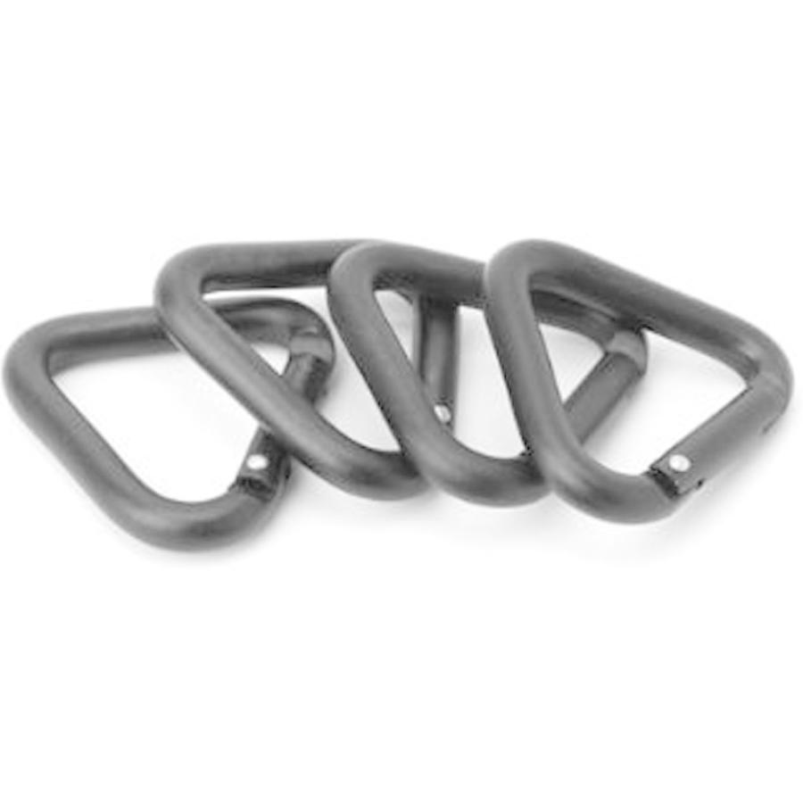 通常便なら送料無料 三角カラビナ トライアングルカラビナ フック金具 Triangle carabiner 4個セット キーホルダー ...