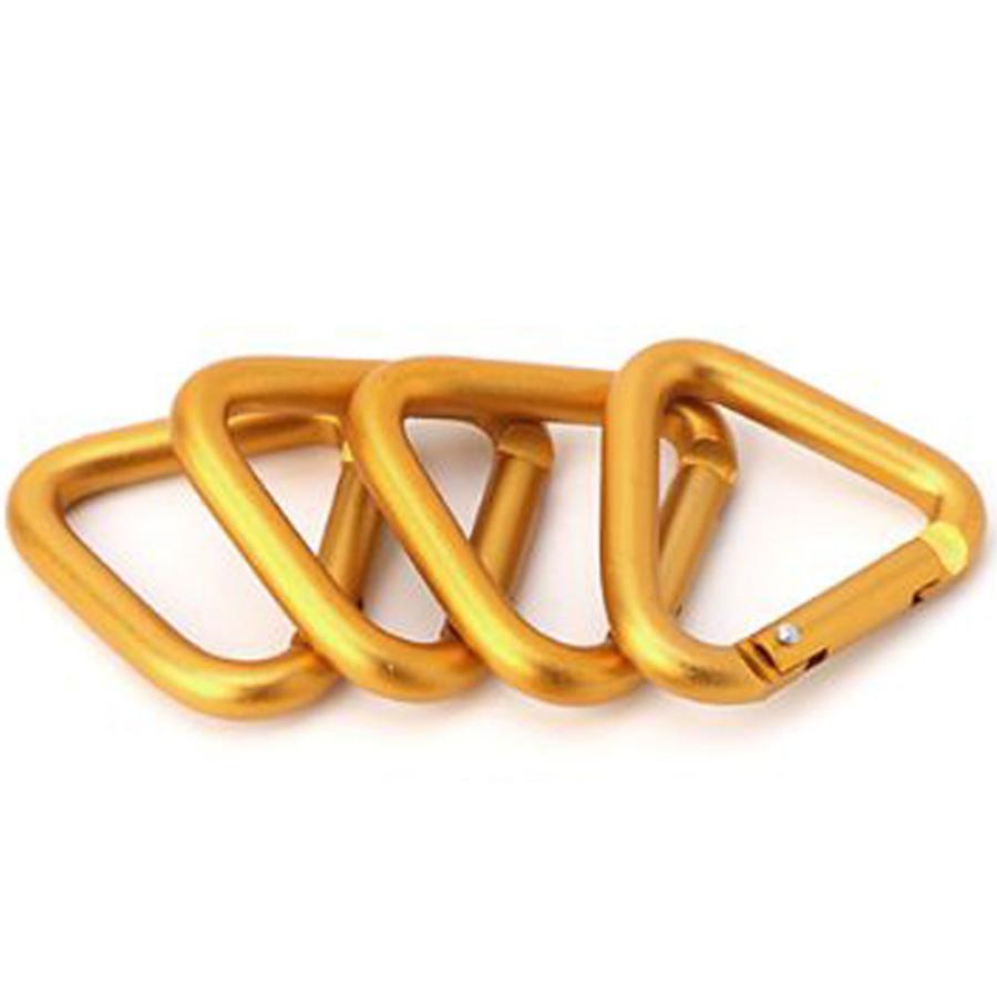 通常便なら送料無料 三角カラビナ トライアングルカラビナ フック金具 Triangle carabiner 4個セット キーホルダー ...