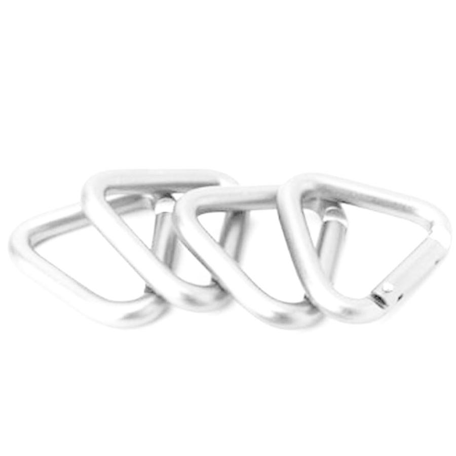 通常便なら送料無料 三角カラビナ トライアングルカラビナ フック金具 Triangle carabiner 4個セット キーホルダー ...