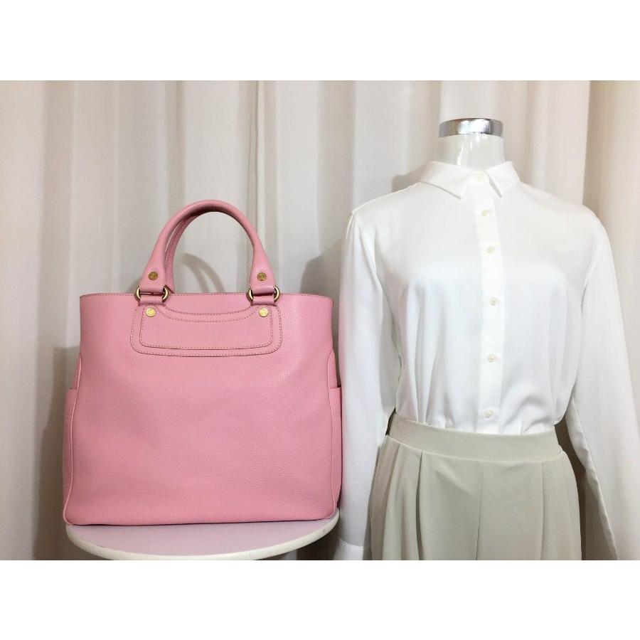 CELINE セリーヌ トートバッグ レザー ピンク ラージ トート CELINE セリーヌ トートバッグ レザー ピンク ラージ トート