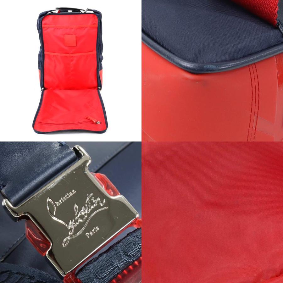 Christian Louboutin（クリスチャンルブタン） リュックサック・バックパック HOP’N ZIP ナイロン/ラバー ネイビー× ...