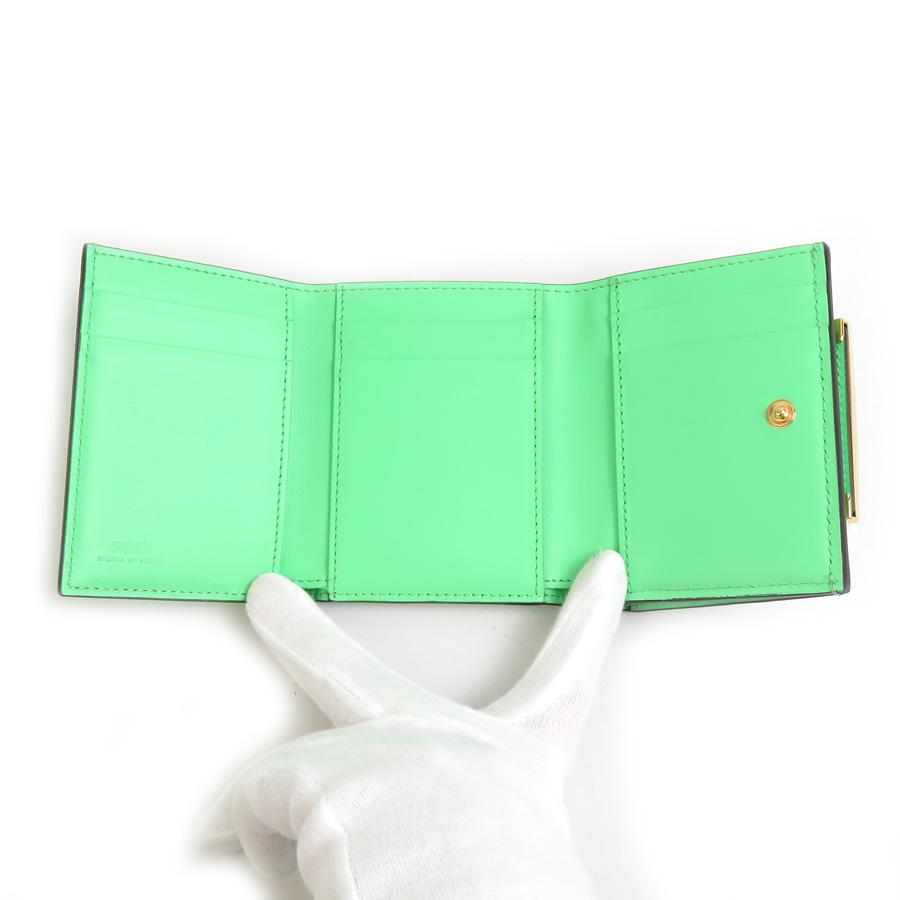 FENDI（フェンディ） ショルダーウォレット レザー ライトグリーン
