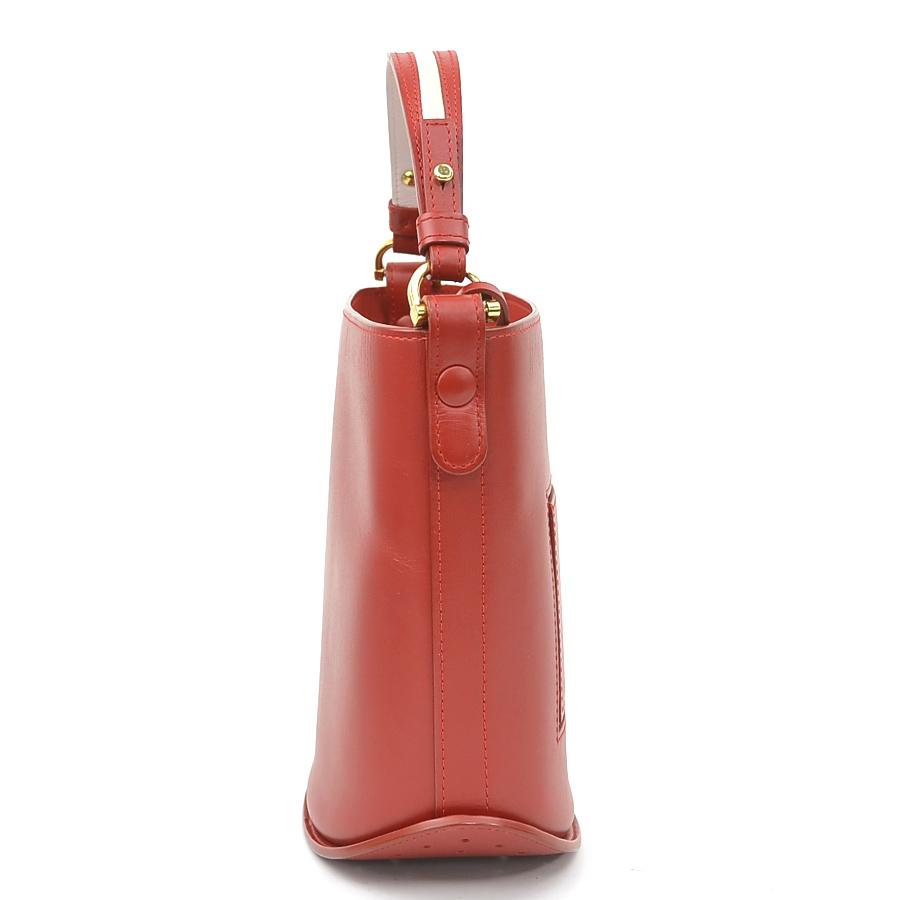 DELVAUX デルヴォー パン ミニ バケット ハンドバッグ レッド 14060 レディース【中古】 90181a デルヴォー DELVAUX ハンドバッグ パン ミニ バケット レザー レッド