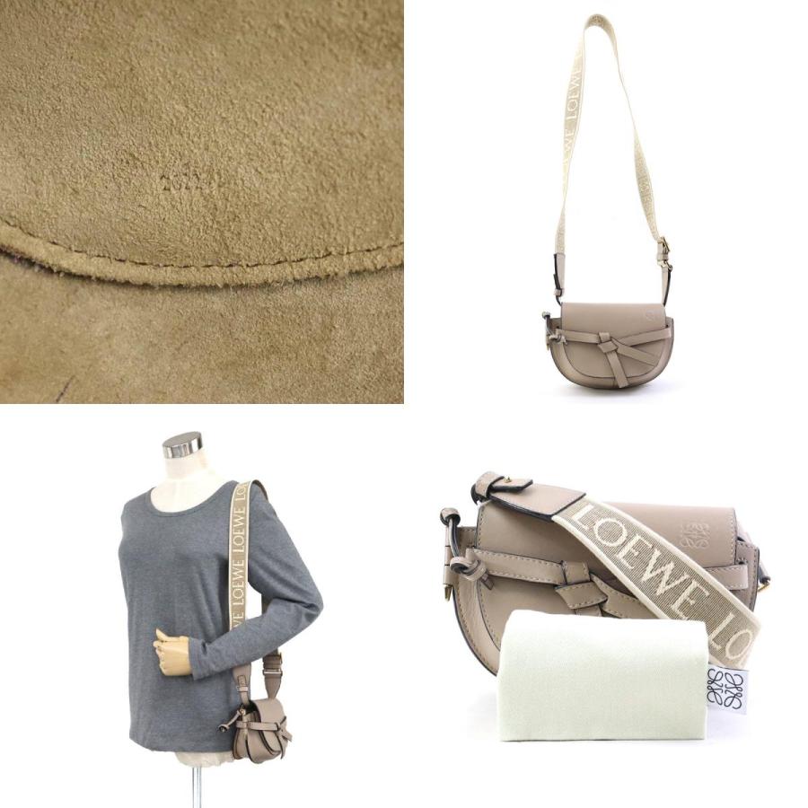 LOEWE ロエベ ショルダーバッグ グレージュ 14055 レディース【中古】 90202a LOEWE（ロエベ） ショルダーバッグ レザー グレージュ : ブランド