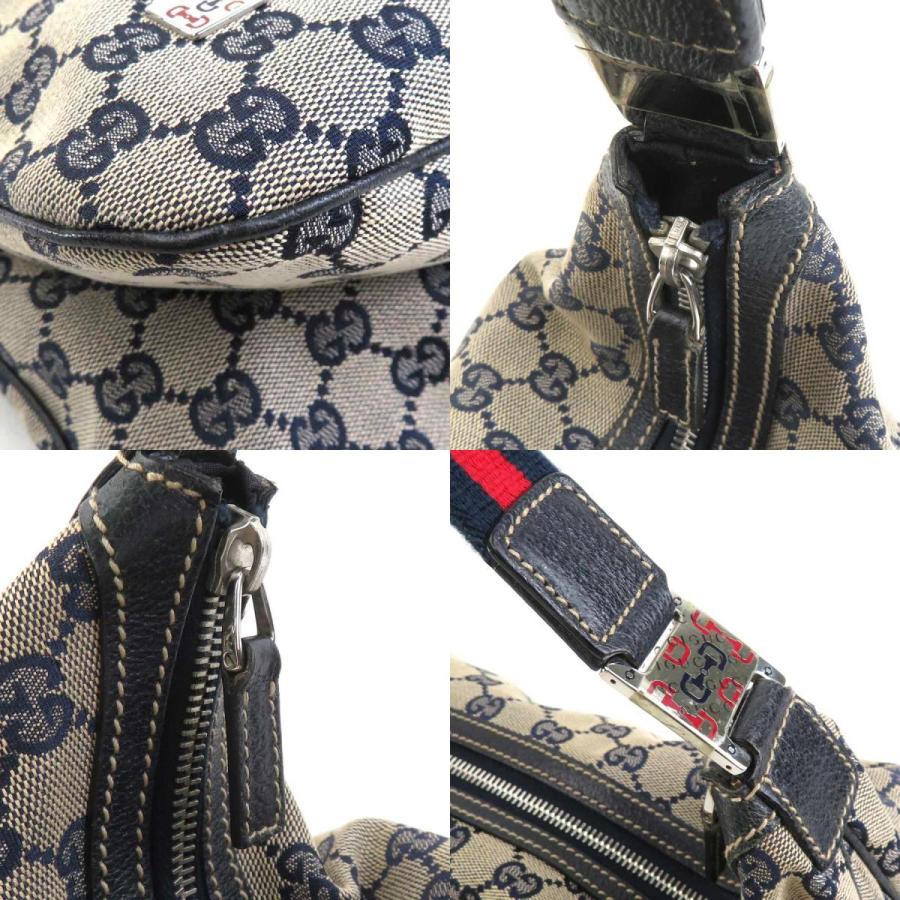 GUCCI（グッチ） ショルダーバッグ GGキャンバス ネイビー/ベージュ