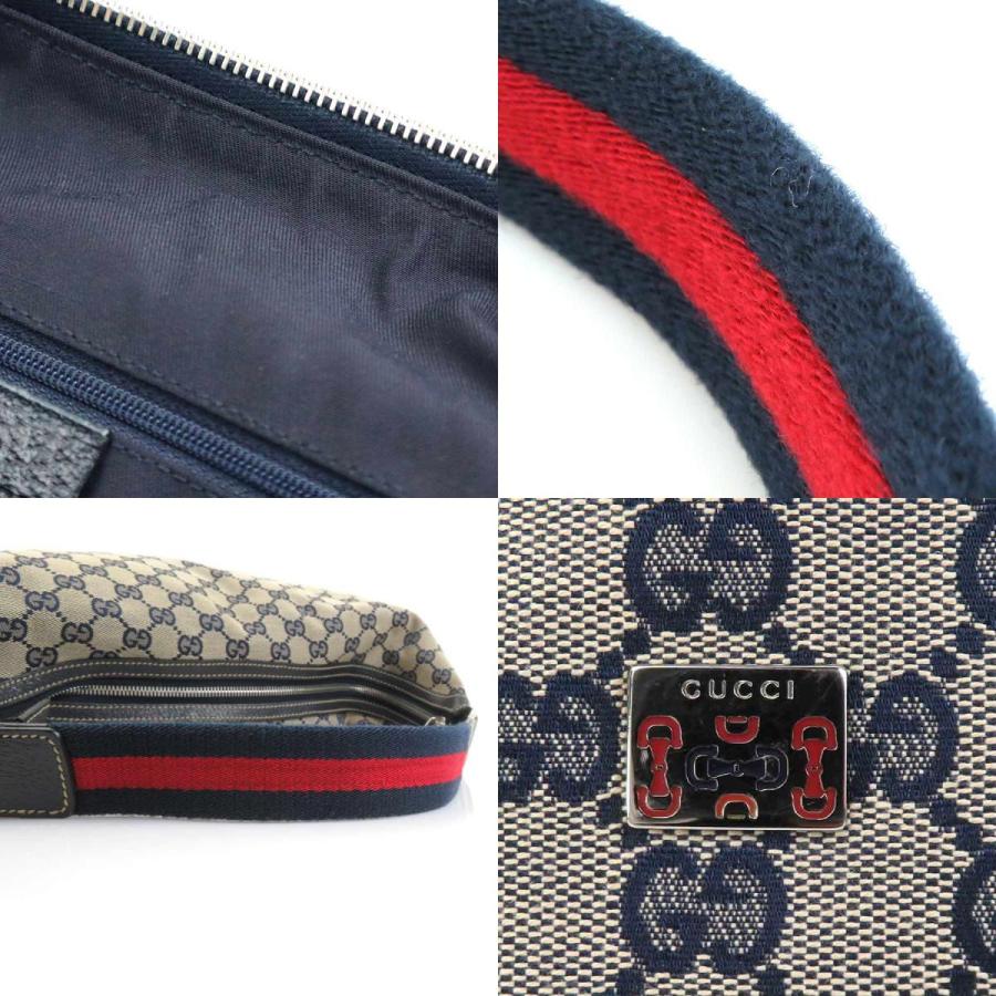 GUCCI（グッチ） ショルダーバッグ GGキャンバス ネイビー/ベージュ