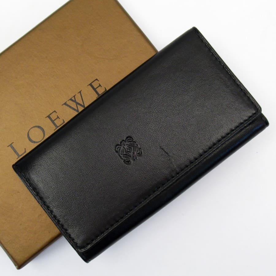 LOEWE ロエベ 6連キーケース アナグラム レザー ブラック 定番 LOEWE ロエベ 6連キーケース アナグラム レザー ブラック 定番