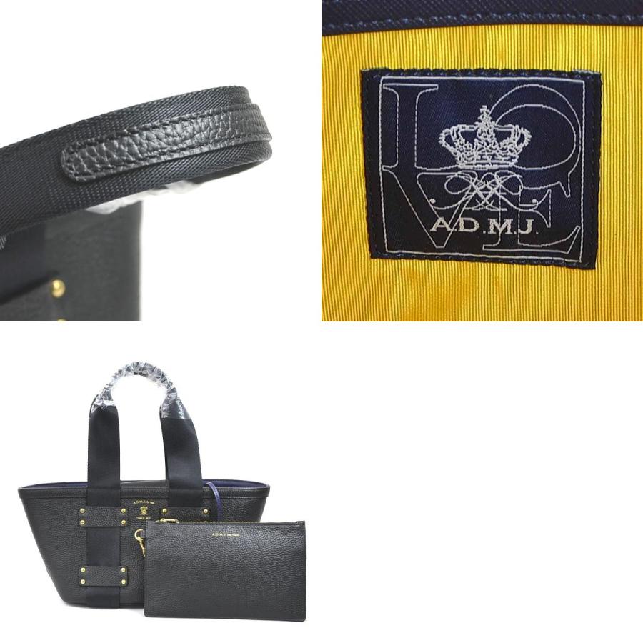 A.D.M.J エーディーエムジェイ ADMJ ハンドバッグ レザー ブラック : ブランドバリュー - 通販 - Yahoo!ショッピング