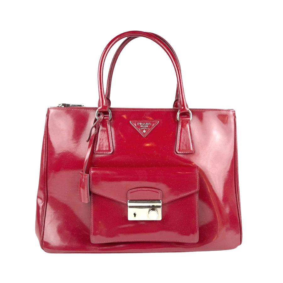 PRADA プラダ ハンドバッグ ショルダーバッグ レザー ダークレッド : ブランドバリュー - 通販 - Yahoo!ショッピング