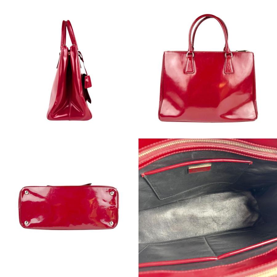 PRADA プラダ ハンドバッグ ショルダーバッグ レザー ダークレッド : ブランドバリュー - 通販 - Yahoo!ショッピング