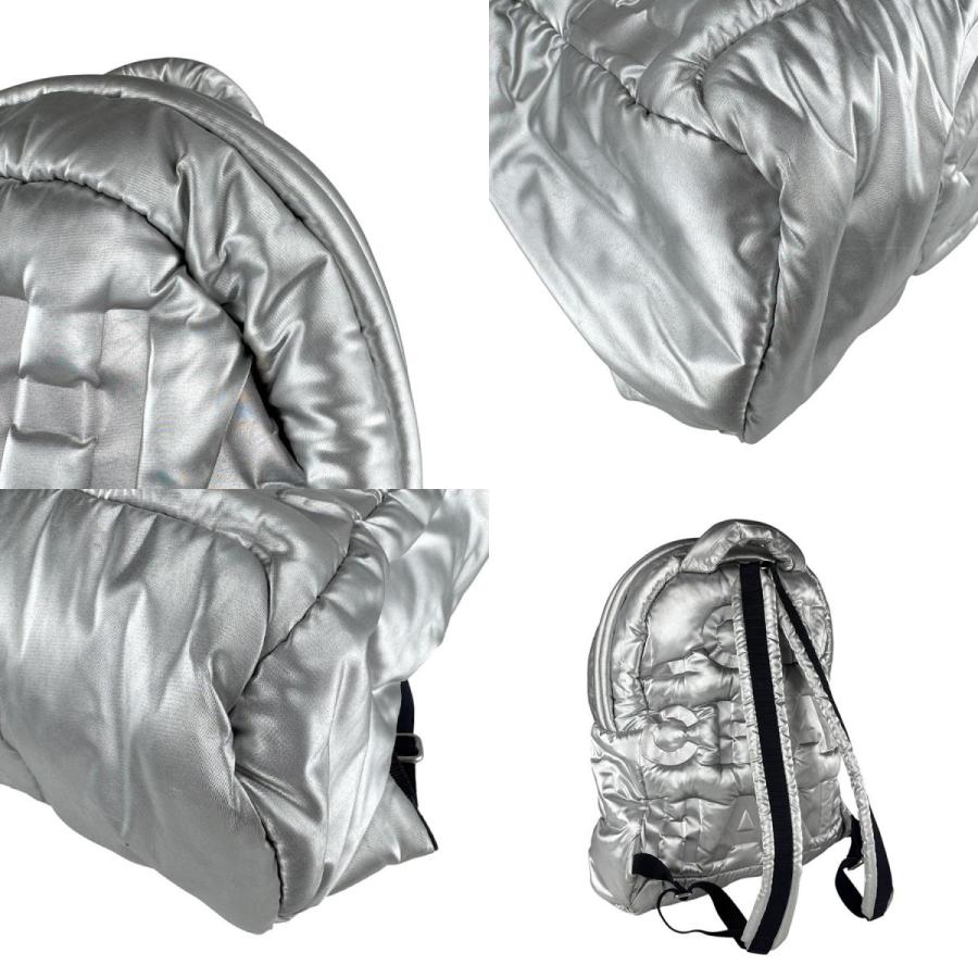 CHANEL シャネル ドゥドーヌ リュック シルバー 14069 ユニセックス【中古】 z7138 CHANEL（シャネル） リュック ドゥドーヌ ナイロン シルバー