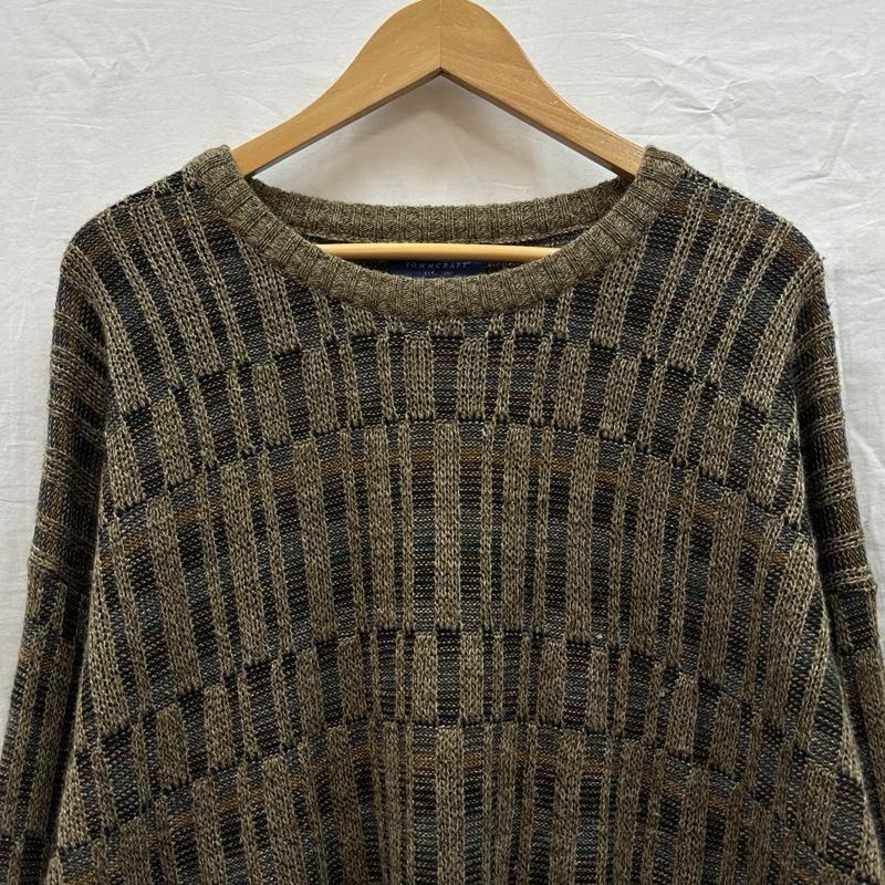TOWNCRAFT（タウンクラフト） 90年代 ビンテージ 台湾製 ビッグサイズ クルーネック ニット セーター 90s VINTAGE XL ...