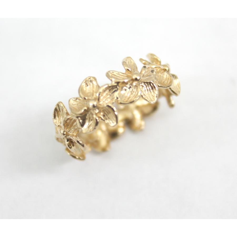 827 4 14K 585 K14 14金 YG ハワイアンジュエリー プルメリア リング 指輪 8号 レディース 女性 送料無料 イエローゴールド : 8270904 : ブランド横須賀 ...