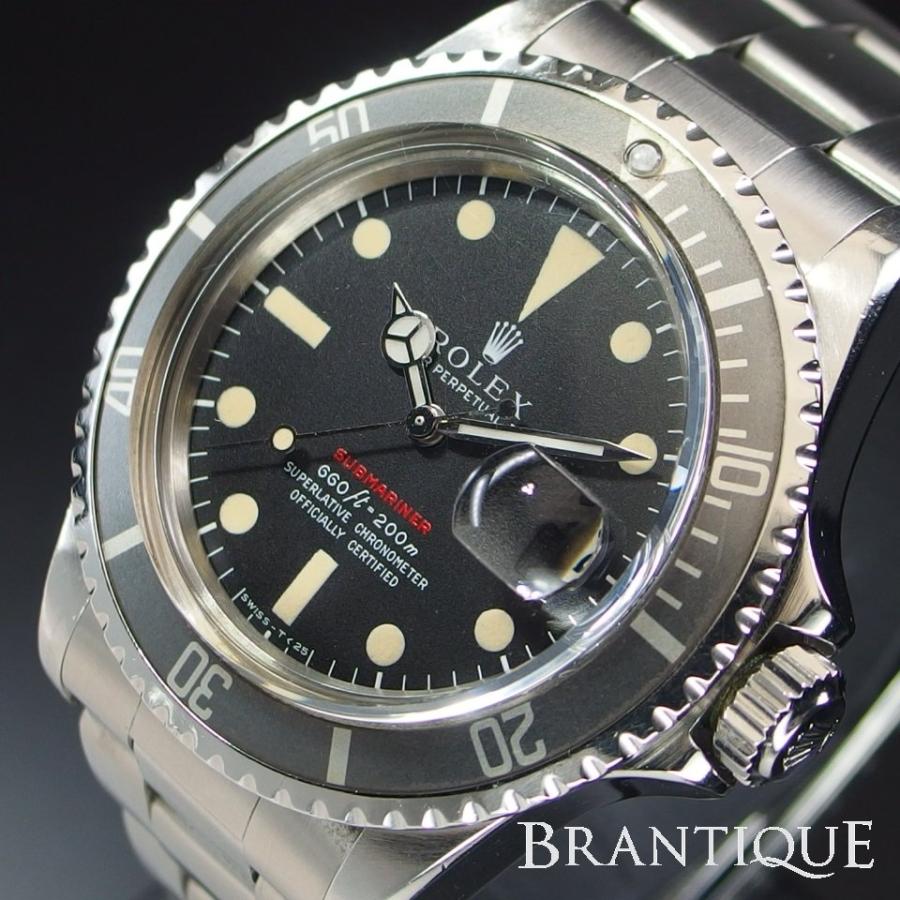 ROLEX OYSTER PERPETUAL SUBMARINER サブマリーナ デイト 赤サブ エイジングベゼル 1680 自動巻 SS ...