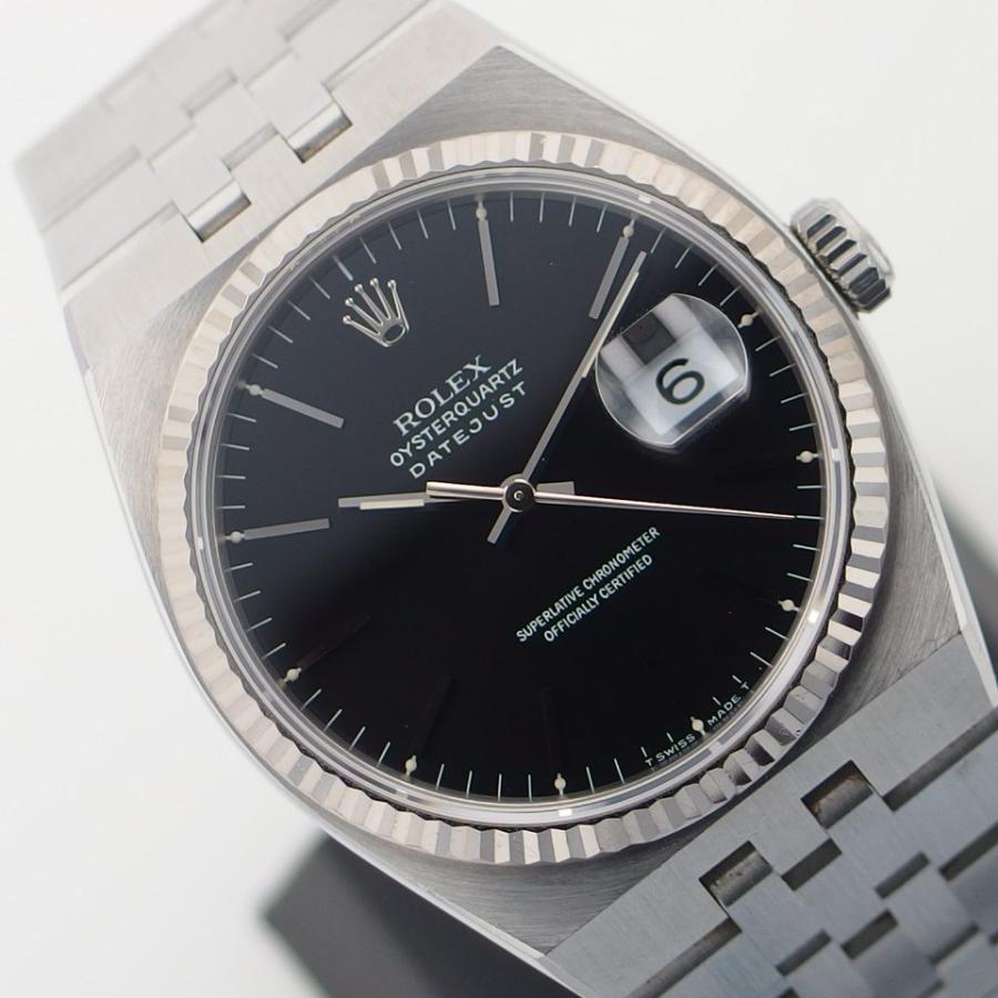 ROLEX ロレックス デイトジャスト Ref.17014 SS クオーツ ブラック文字盤 メンズ 腕時計 箱付き「19766」 : BRANTIQUE - 通販 - Yahoo!ショッピング