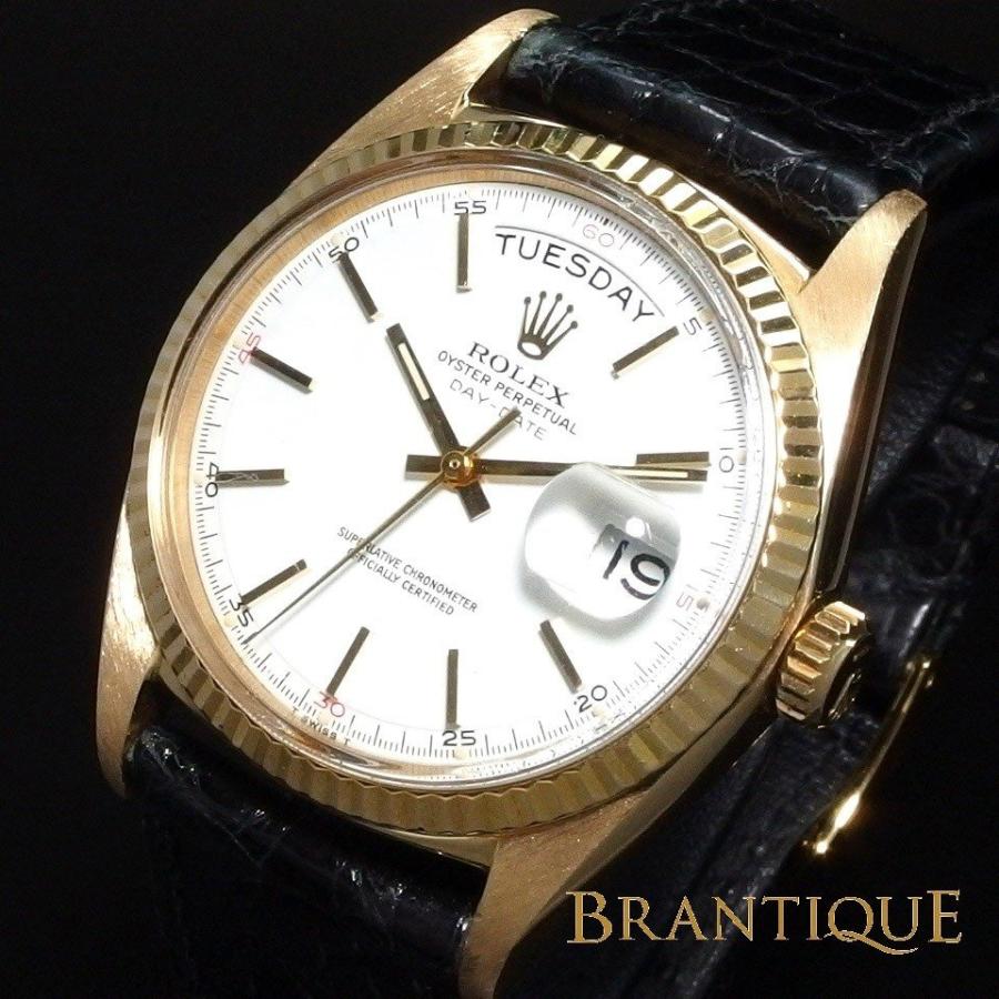 ROLEX ロレックス オイスターパーペチュアル デイデイト Ref.1803 K18YG ATメンズ 腕時計 【超希少 ホワイトダイヤル 赤 ...