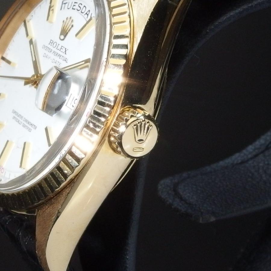 ROLEX ロレックス オイスターパーペチュアル デイデイト Ref.1803 K18YG ATメンズ 腕時計 【超希少 ホワイトダイヤル 赤 ...