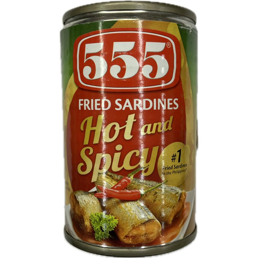 555 Fried Sardines Hot and Spicy Philippines フライド サーディン ホットスパイシー フィリピン産 155g : COPA MART - 通販 ...