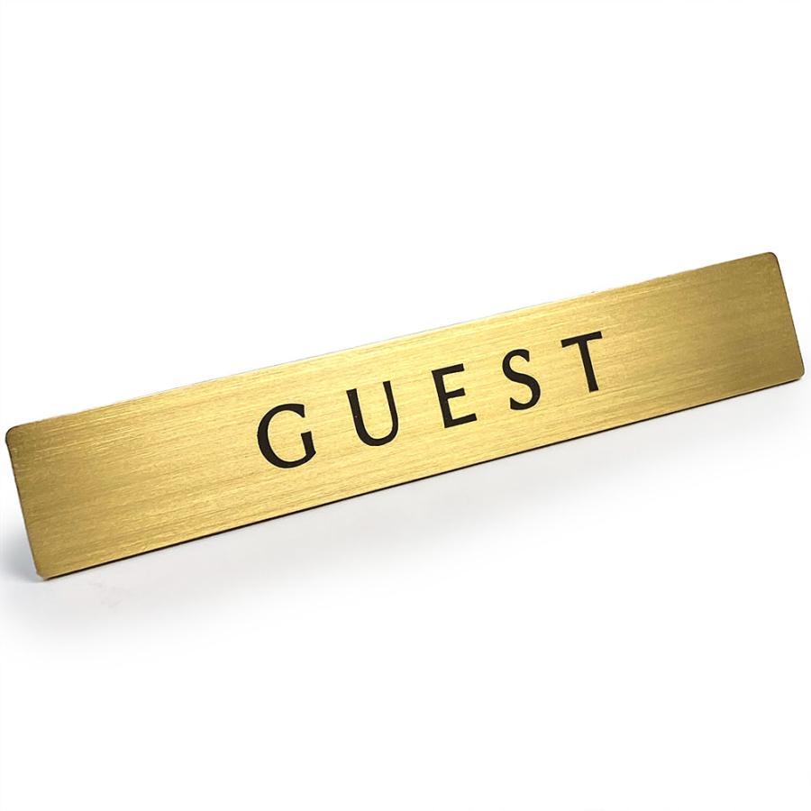 Black Box Buzz 真鍮 ドア サイン プレート 「 GUEST 」 客間 来賓 ゲストルーム ステッカー シール 12cm x ...