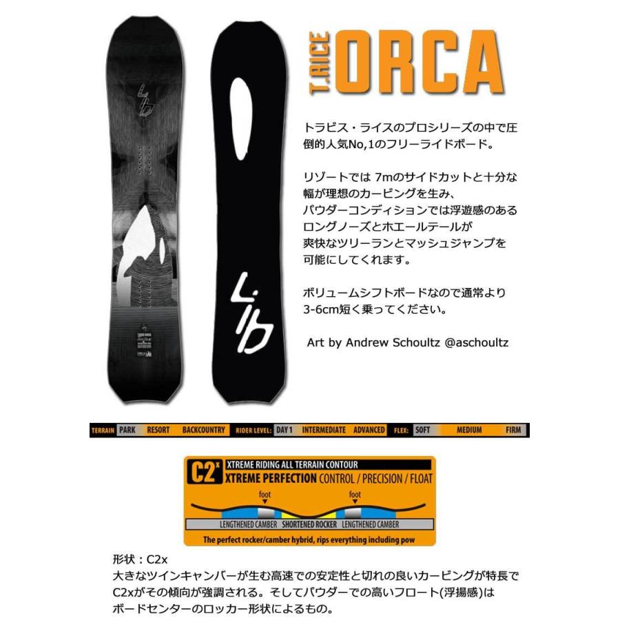 22-23 LIBTECH/リブテック T.RICE ORCA オルカ メンズ レディース スノーボード パウダー トラビス・ライス 板 ...