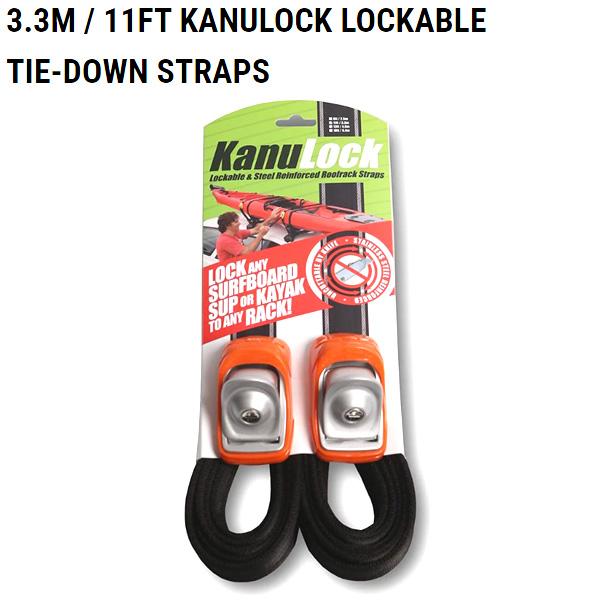 3.3M / 11FT KANULOCK LOCKABLE TIE-DOWN STRAPS カヌロック タイダウン ベルト ストラップ ...