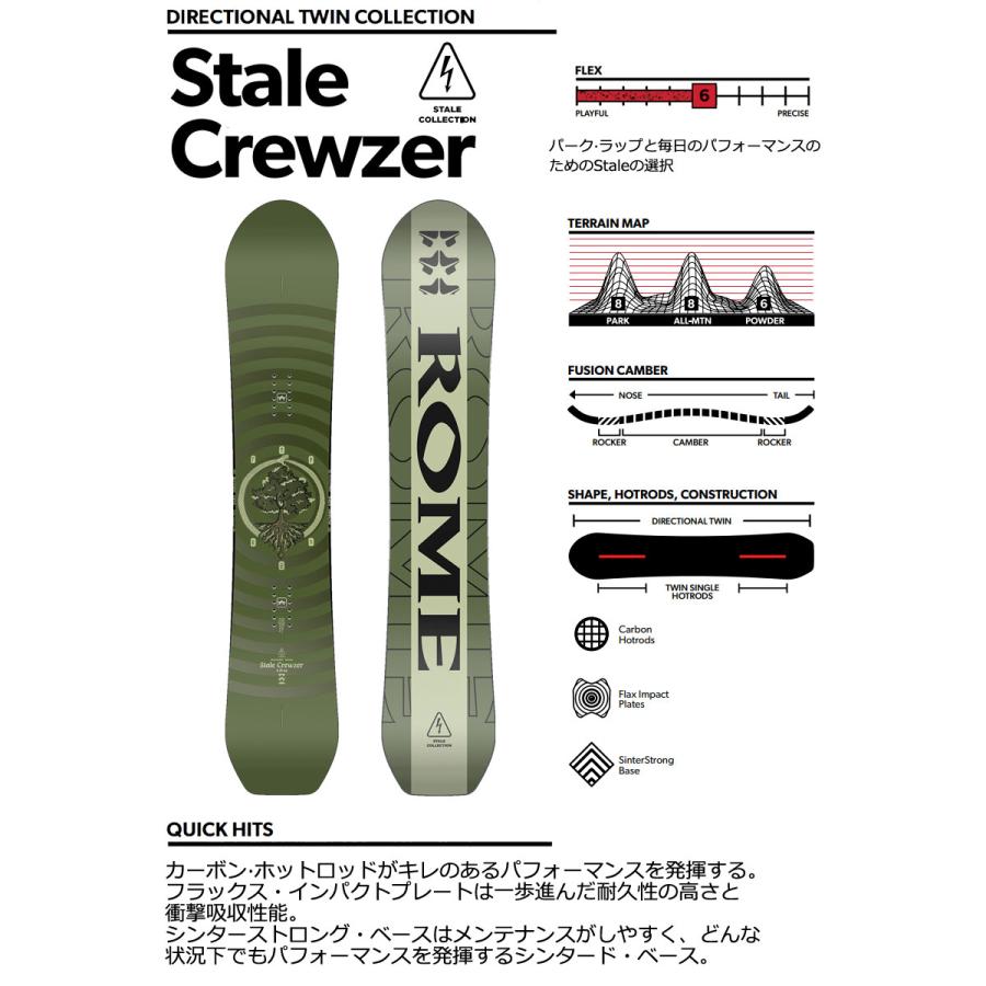 ROME SDS 23-24 SDS/ローム STALE CREWZER ステールクルーザー ステール・サンドベック メンズ スノーボード パーク パウダー 板 2024 型落ち ...