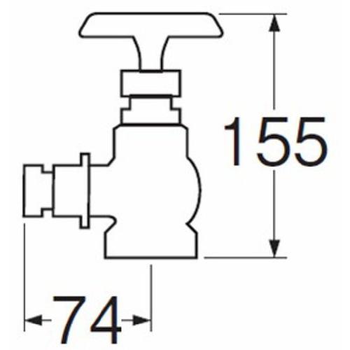 SANEI 差込90°散水栓 消火栓 呼び40 V19-40 : BREEZE - 通販 - Yahoo!ショッピング