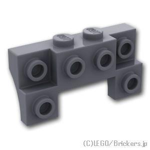 レゴ パーツ ばら売り #14520 ブロック 2 x 4 / 1 x 4 - サイドアーチ：ダークグレー | LEGOの部品 : 14520 ...