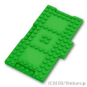 レゴ パーツ ばら売り #18922 ブロック 8 x 16 インデント 1 x 4 ＆サイドプレート 1 x 4：ブライトグリーン ...