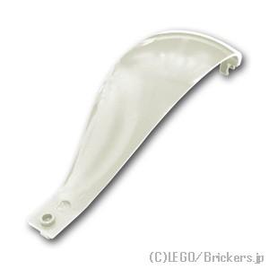 レゴ パーツ ばら売り #18969 パネル 4 x 4 x 13 - カーブ クリップエンド：ホワイト | LEGOの部品 :18969 ...