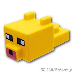 レゴ パーツ ばら売り #24008pb01 ヤマネコの顔 - マインクラフト：イエロー | LEGOの部品 : 24008pb01-024 ...