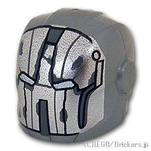 LEGO レゴ パーツ ばら売り #28631pb21 ウィップラッシュのヘルメット - アイアンマン：フラットシルバー | LEGOの部品 ...