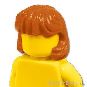 LEGO レゴ パーツ ばら売り #36037 ミニフィグ ヘア - ミディアムロング：ダークオレンジ | LEGOの部品 : レゴブロック ...
