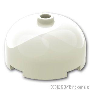 LEGO レゴ パーツ ばら売り #49308 ラウンド ブロック 3 x 1 1/3 - ドームトップ：ホワイト | LEGOの部品 ...