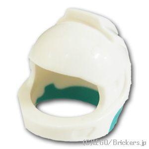 レゴ パーツ ばら売り #49663pb03 スペースヘルメット - Dターコイズネック：ホワイト | LEGOの部品 : 49663pb03 ...