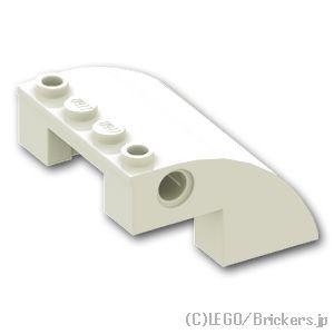 LEGO レゴ パーツ ばら売り #61487 カーブ スロープ 4 x 2 - ピン穴：ホワイト | LEGOの部品 : ブロックパーツ専門 ...