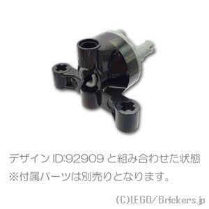 LEGO（レゴ） パーツ ばら売り #65766 テクニック ステアリングホイールハブホルダー 2穴(強化タイプ)：ブラック | LEGOの ...