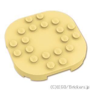 LEGO（レゴ） パーツ ばら売り #66789 ラウンド コーナー プレート 6 x 6 - 4足：タン | LEGOの部品 : ブロック ...