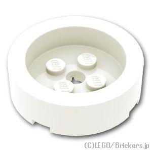 LEGO レゴ パーツ ばら売り #68325 ブロック 4 x ラウンド - 凹センター ピンホール：ホワイト | LEGOの部品 ...