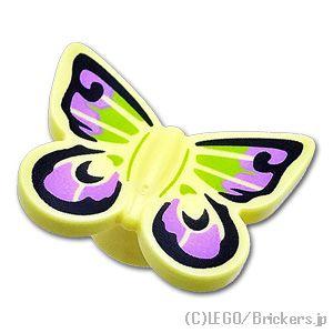 LEGO レゴ パーツ ばら売り #80674pb01 バタフライ - 蝶：ブライトライトイエロー | LEGOの部品 : レゴブロック専門店 ...
