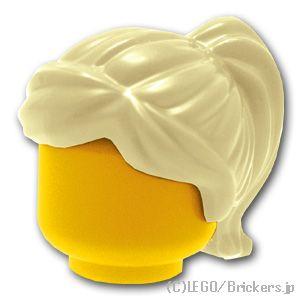 レゴ パーツ ばら売り #87990 ミニフィグ ヘア - 横わけのポニーテール：タン | LEGOの部品 : 87990-005 : レゴ ...