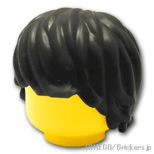 LEGO レゴ パーツ 髪 ばら売り #87991 ミニフィグ ヘア - ナチュラルヘア：ブラック | |LEGOの部品 ミニフィギュア ...
